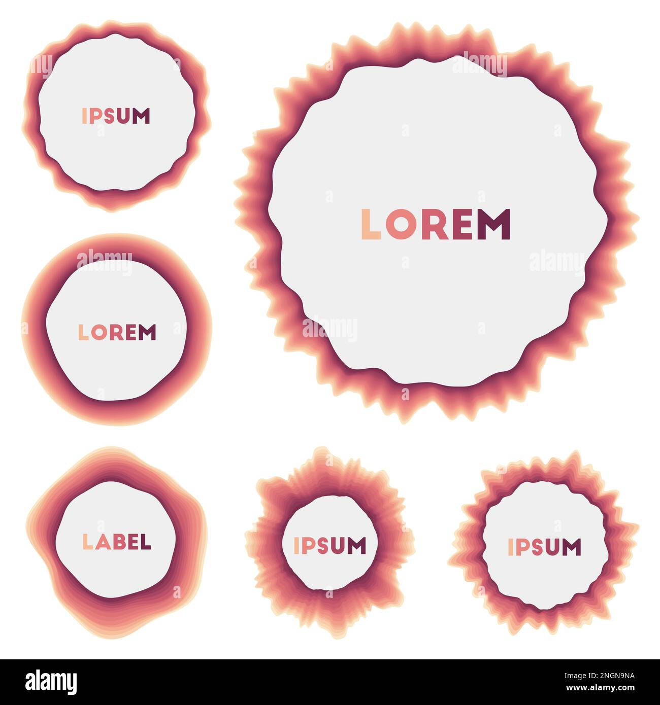 Round banners set. Amazing circular backgrounds. Classy vector ...