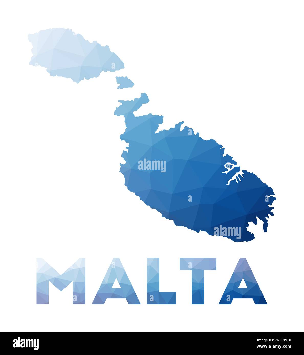 Low Poly Map Of Malta Geometric Illustration Of The Island Malta