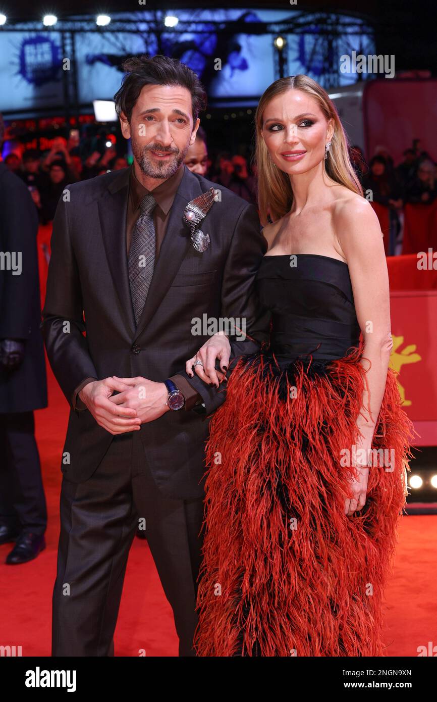 Berlin, Germany. 18th Feb, 2023. Actor Adrien Brody and his partner ...