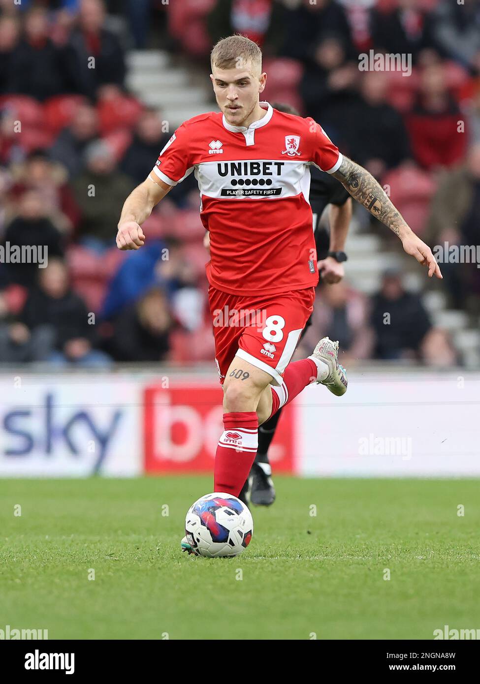 Riley McGree of Middlesbrough in action during the Sky Bet Championship ...