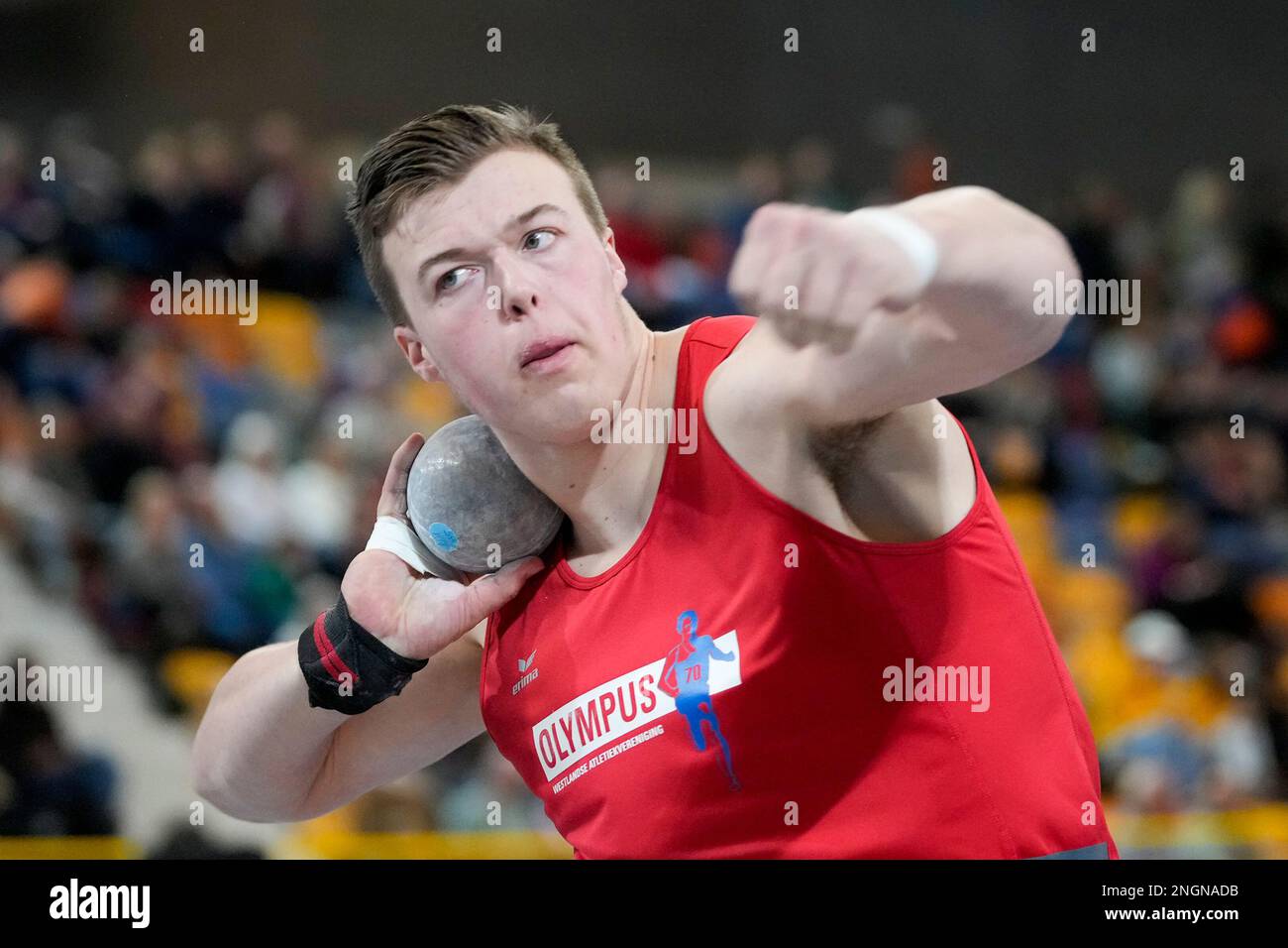 Yannick rolvink competing on the shot put men hi-res stock photography ...