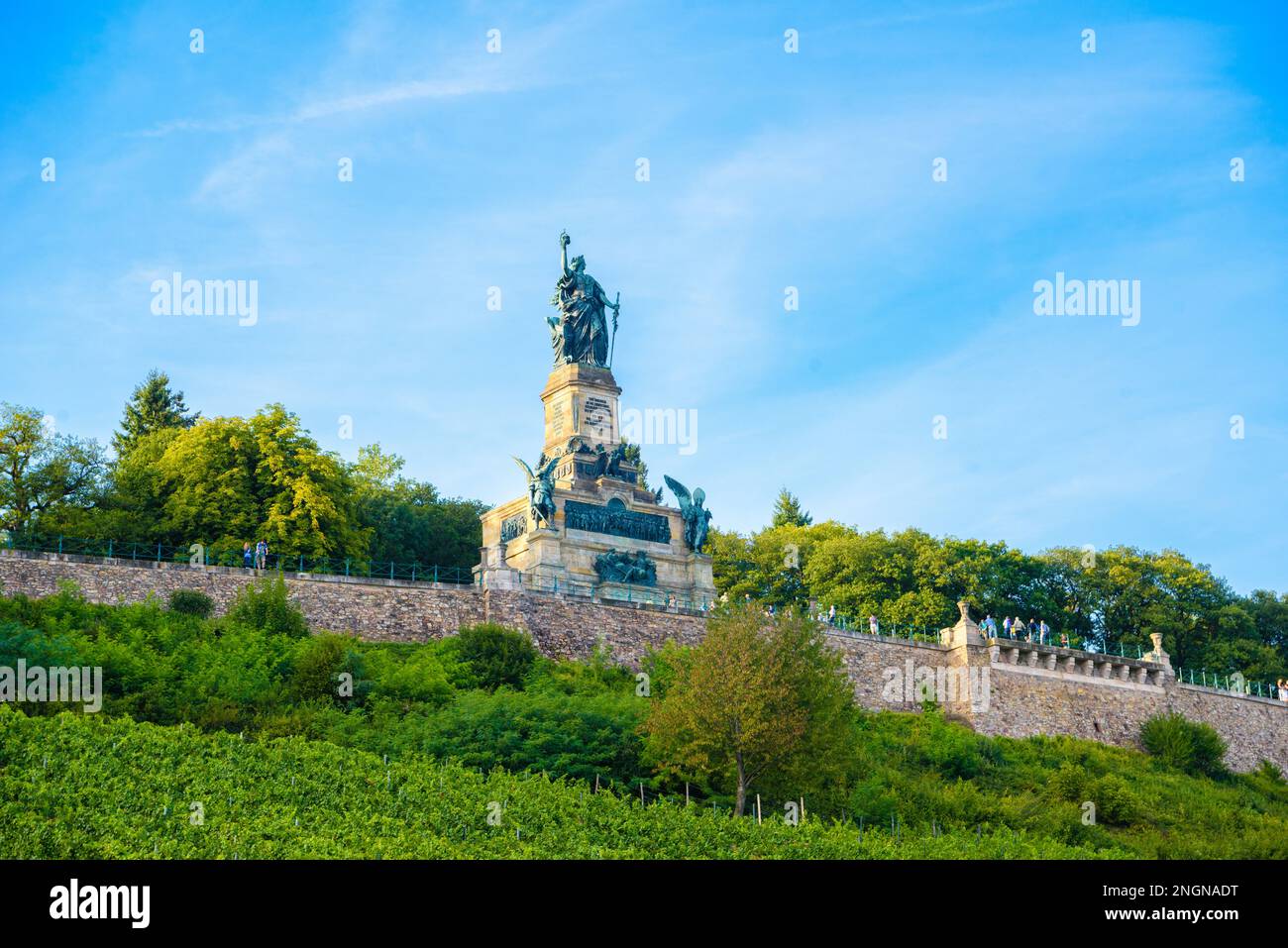 Niederwald monument and vineyards in Ruedesheim am Rhein Rhine ...