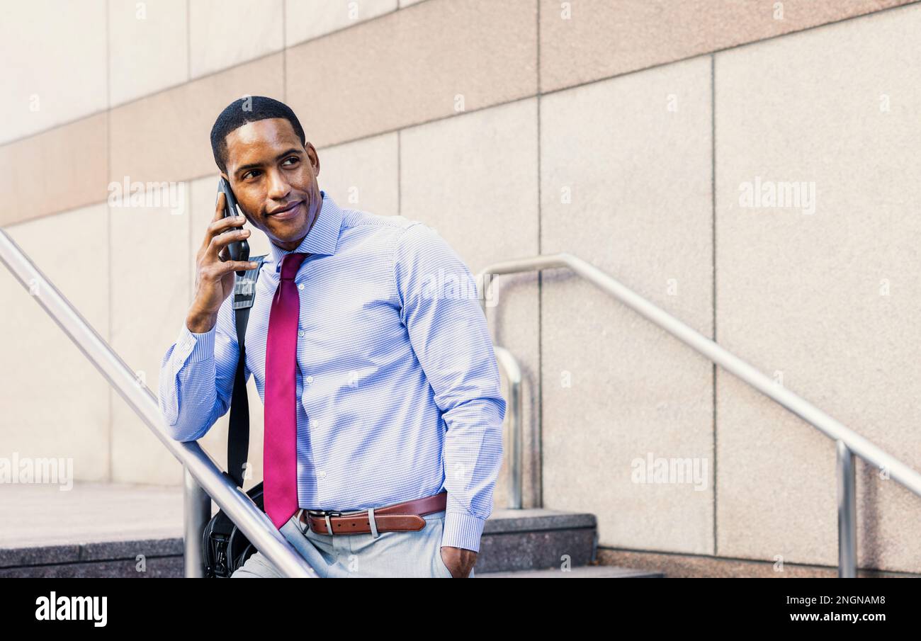 Handsome male african american business man CEO in a stylish corporate ...