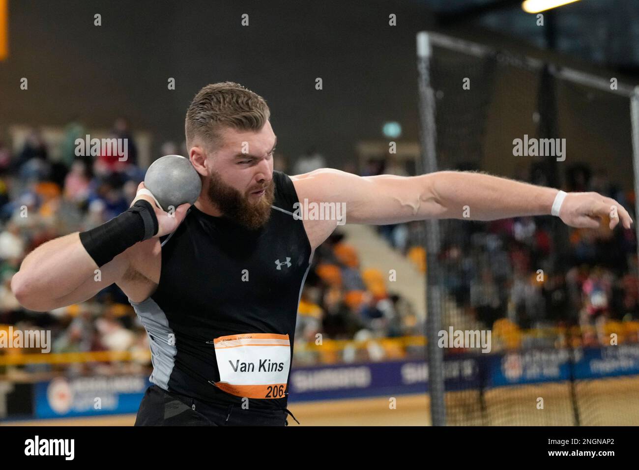 APELDOORN, NETHERLANDS - FEBRUARY 18: Bjorn Van Kins competing on the ...