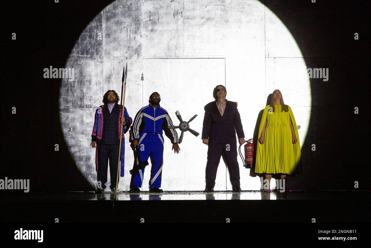 safe at last in Valhalla - l-r: Julian Hubbard (Froh), Blake Denson ...