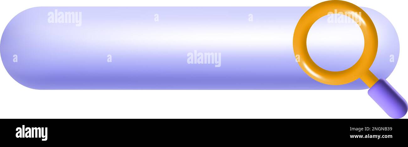 Search bar with magnifying glass design element. Navigation and search ...