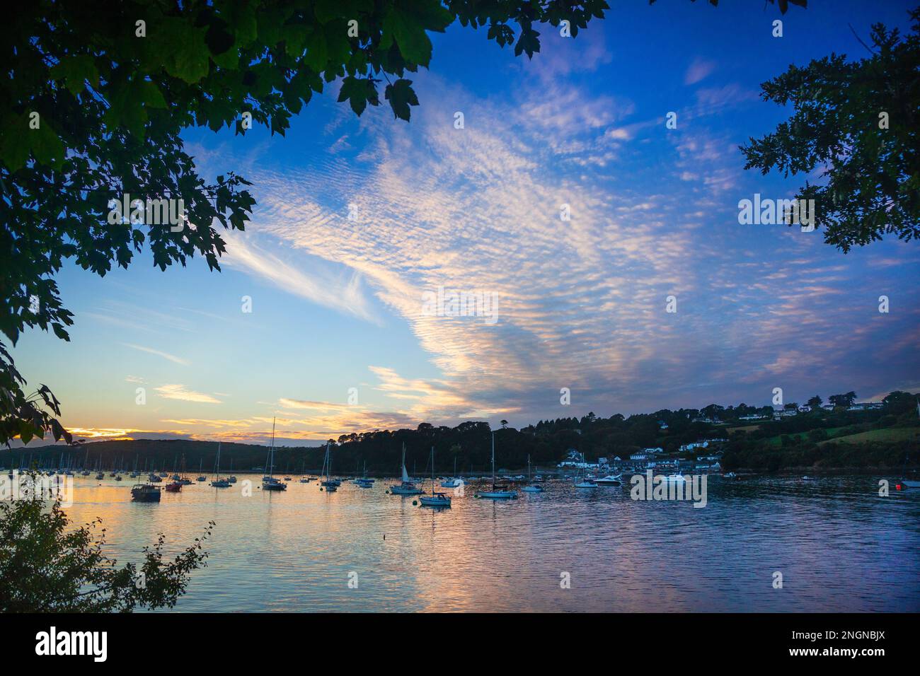 Helford Sunset, Cornwall Stock Photo - Alamy