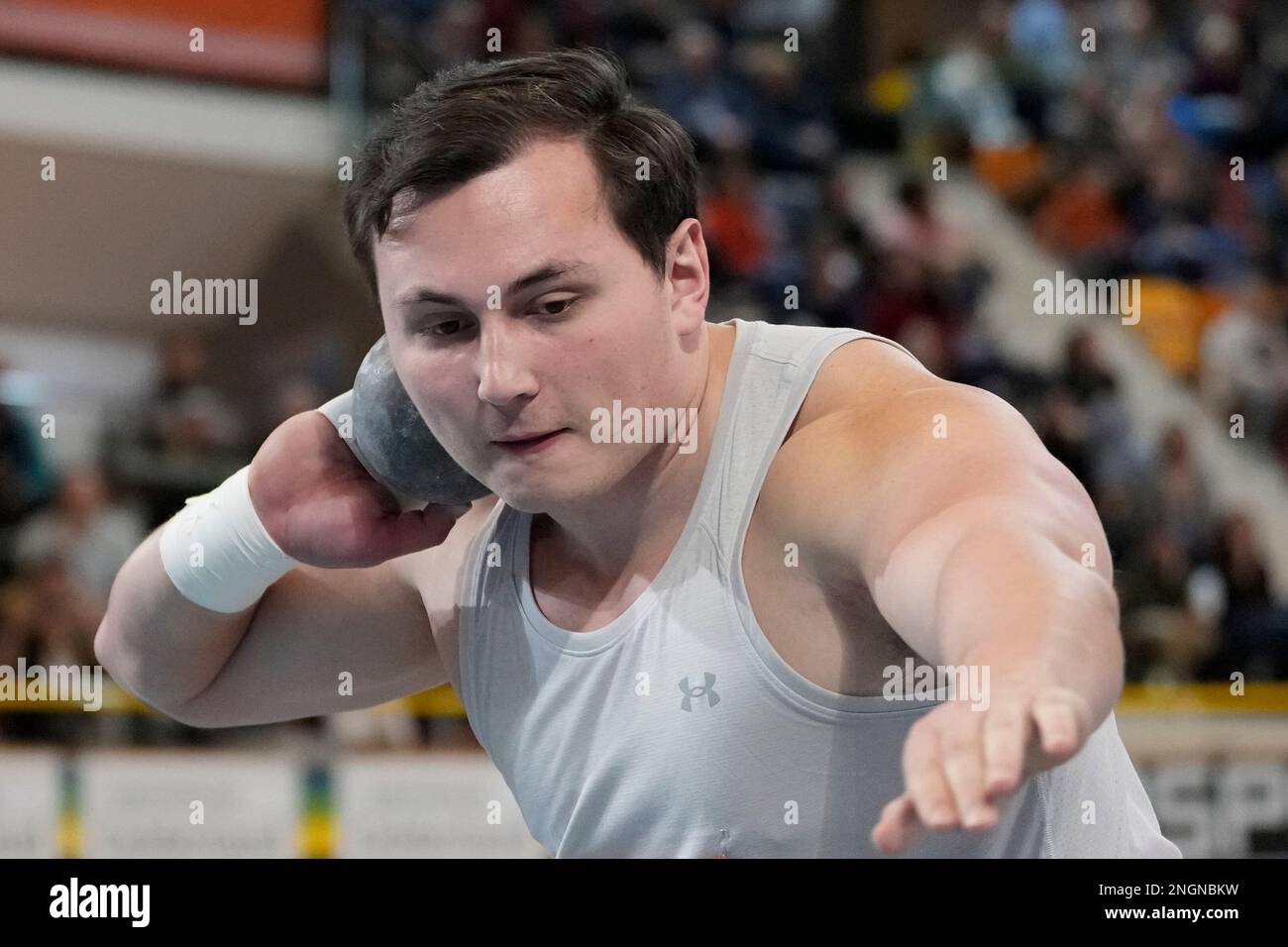 Sven poelmann competing on the shot put men hi-res stock photography ...