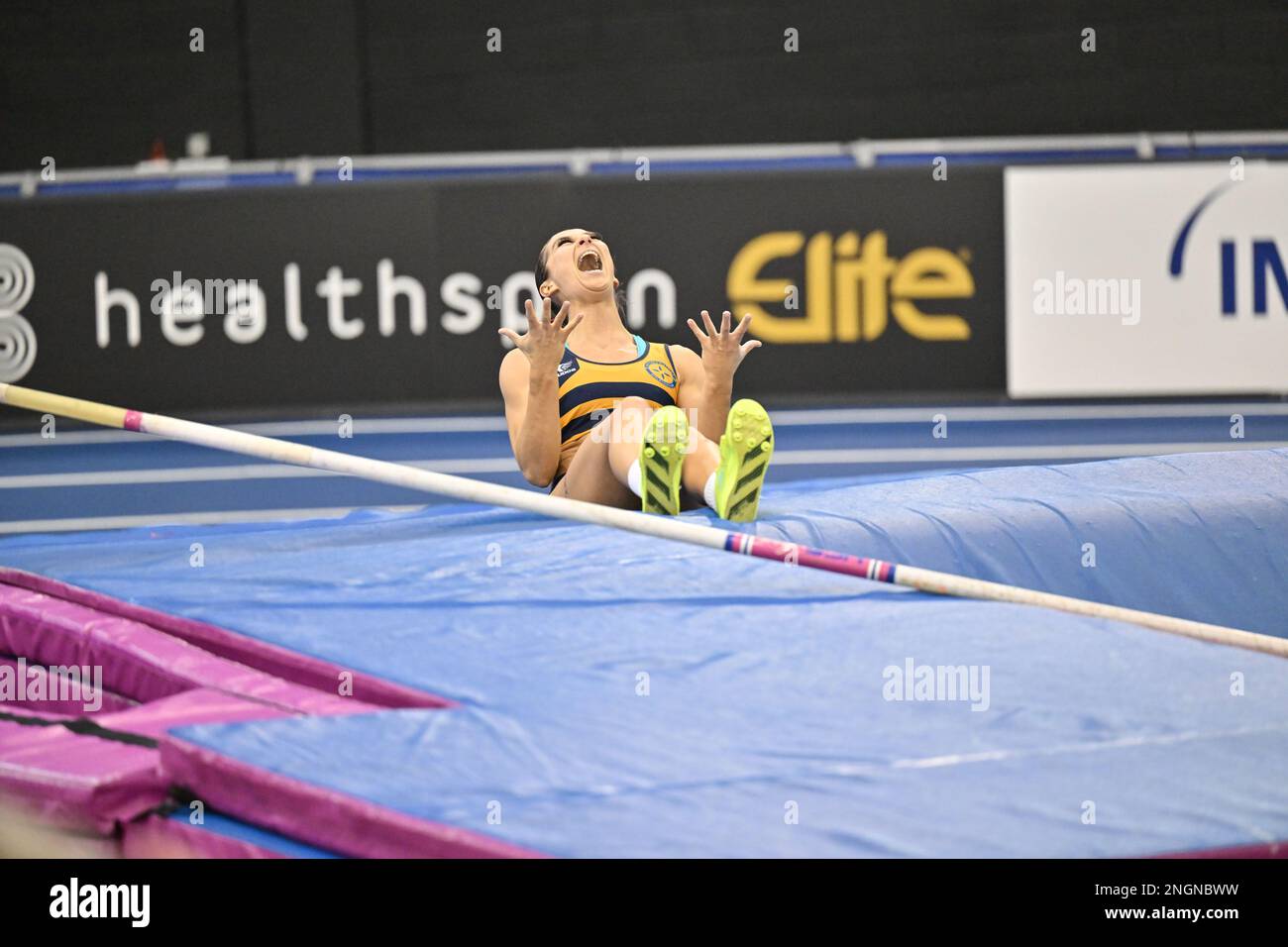 Birmingham, UK, 18 February 2023. Jade IVE of Sutton & District AC ...