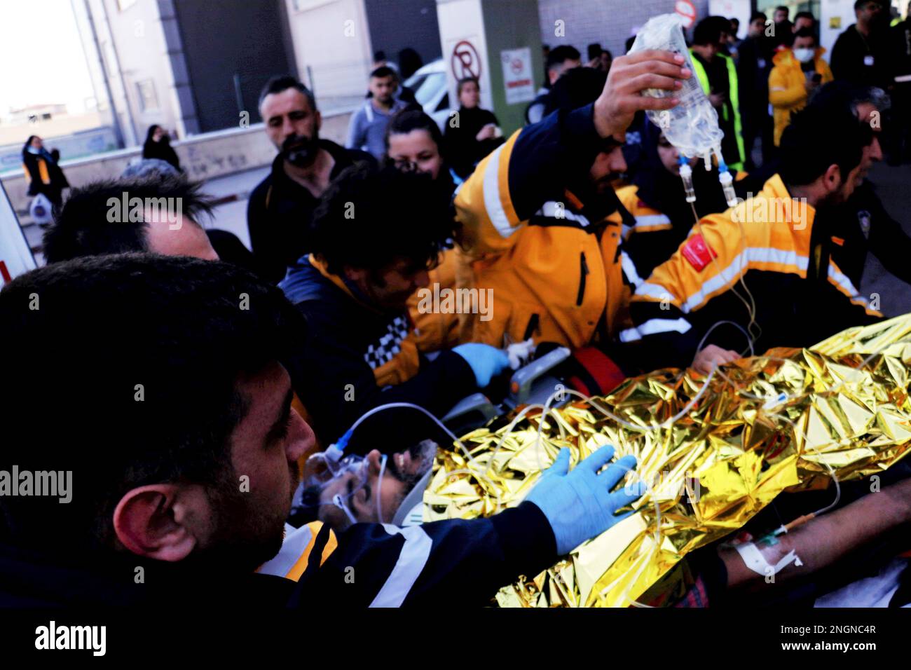 Rescue workers pull out Samir Muhammed Accar, a Syrian migrant, from a ...