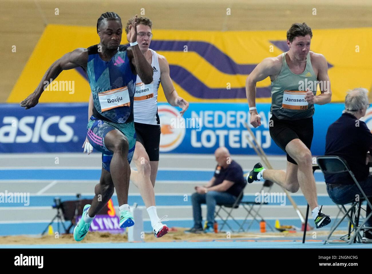 APELDOORN, NETHERLANDS - FEBRUARY 18: Raphael Bouju competing on the ...