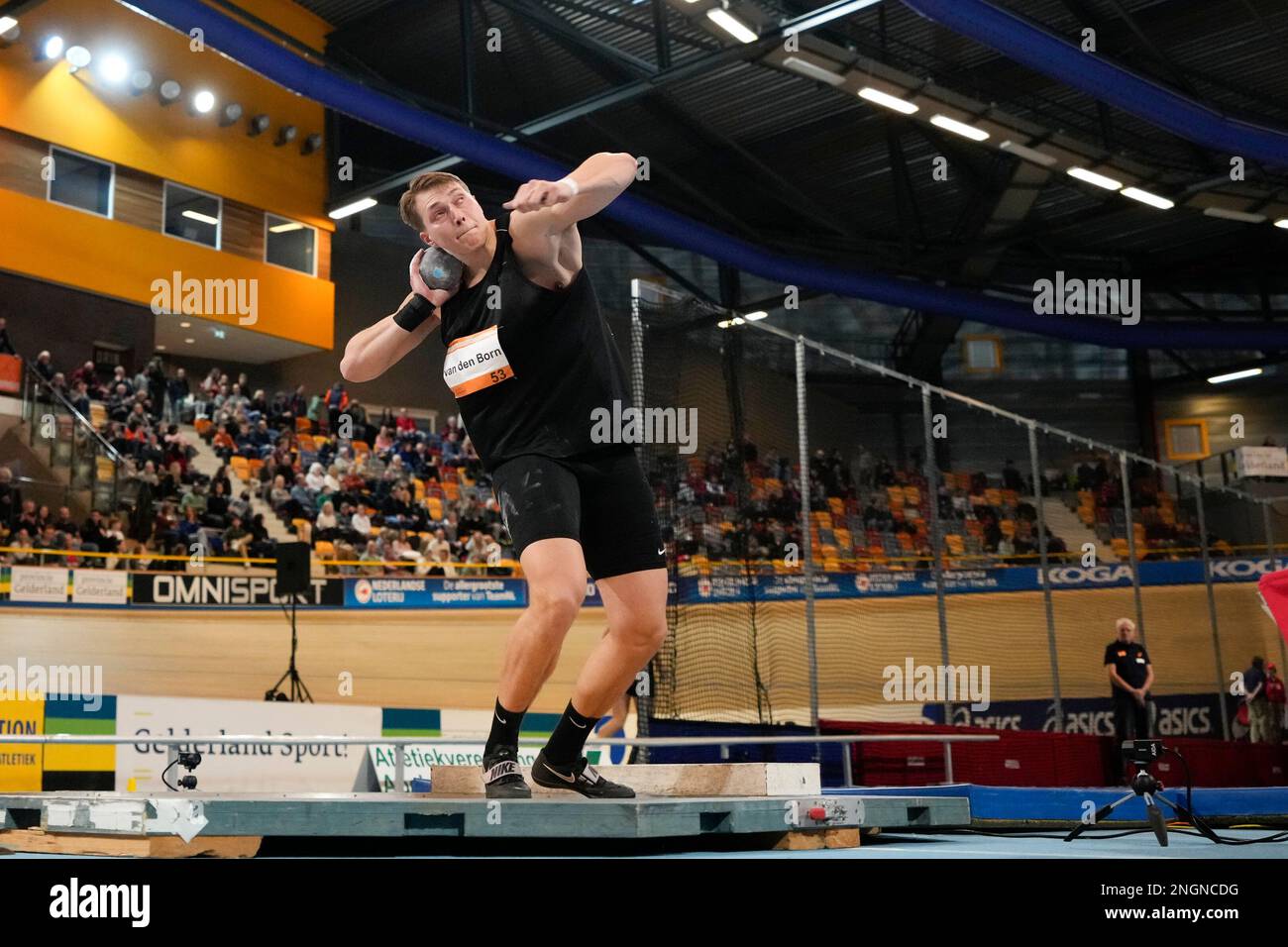 APELDOORN, NETHERLANDS - FEBRUARY 18: Marijn van den Born competing on ...