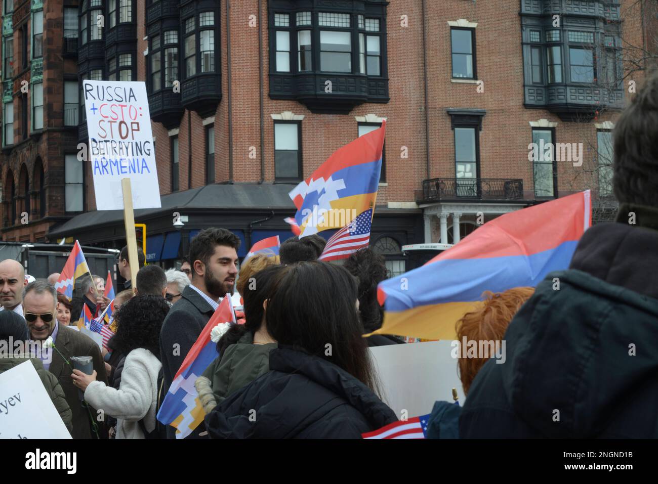 Boston, Massachusetts, USA. 17th Feb, 2023. Protestiing the Blockade of ...
