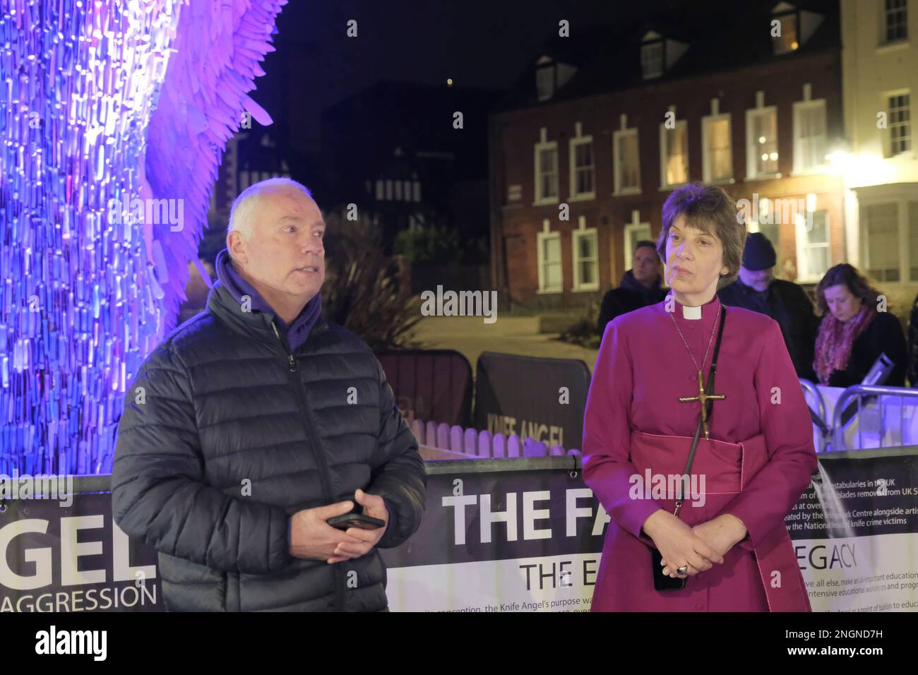 Gloucester, UK. 18th Feb, 2023. Nick Gazzard, Hollys father and Rachel ...