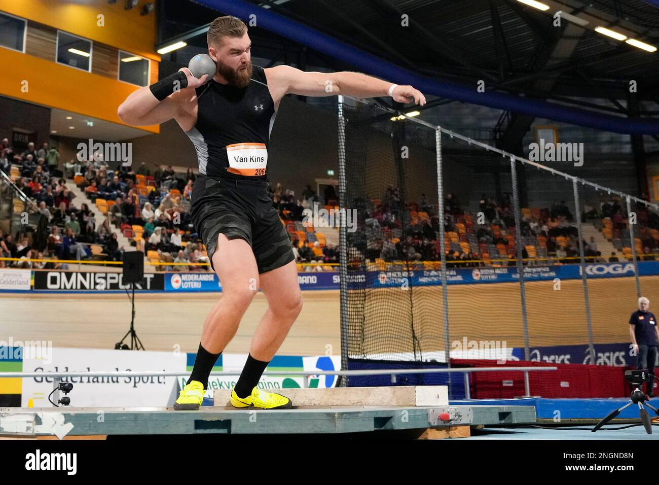 APELDOORN, NETHERLANDS - FEBRUARY 18: Bjorn Van Kins competing on the ...