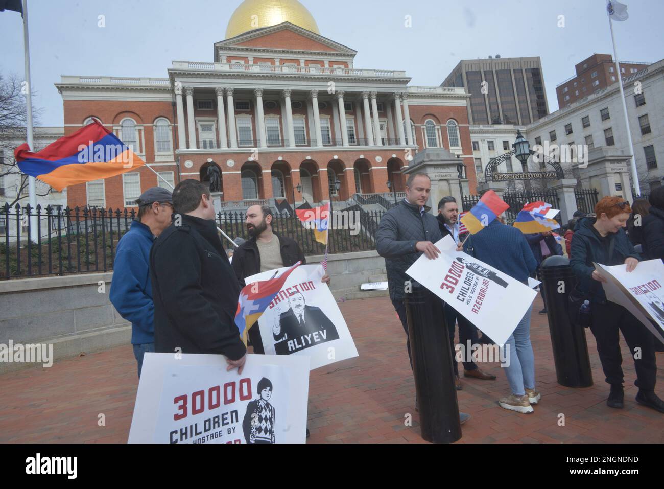 Boston, Massachusetts, USA. 16th Feb, 2023. Protestiing the Blockade of ...