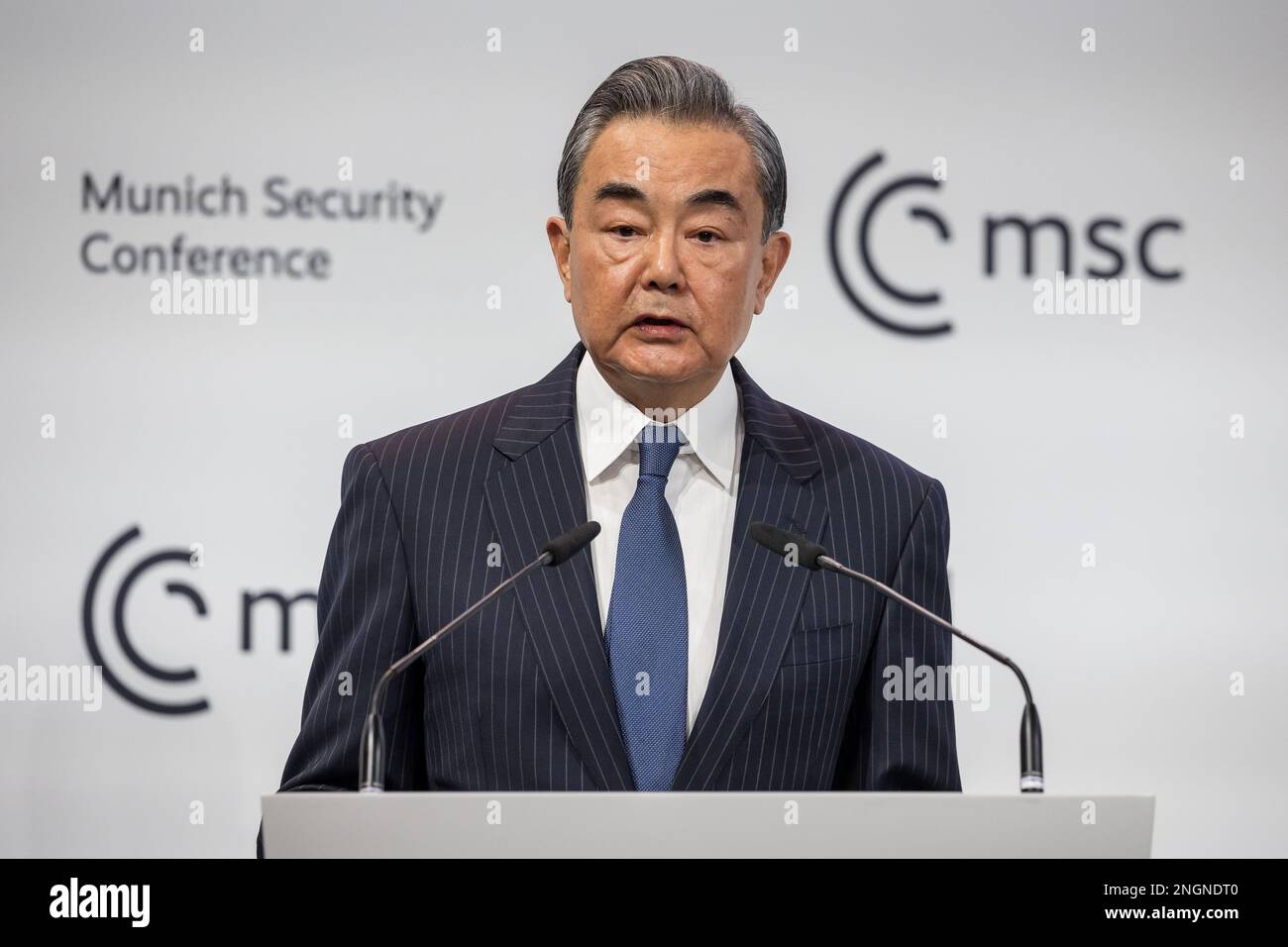 Munich, Germany. 18th Feb, 2023. Chinese Foreign Minister Wang Yi ...