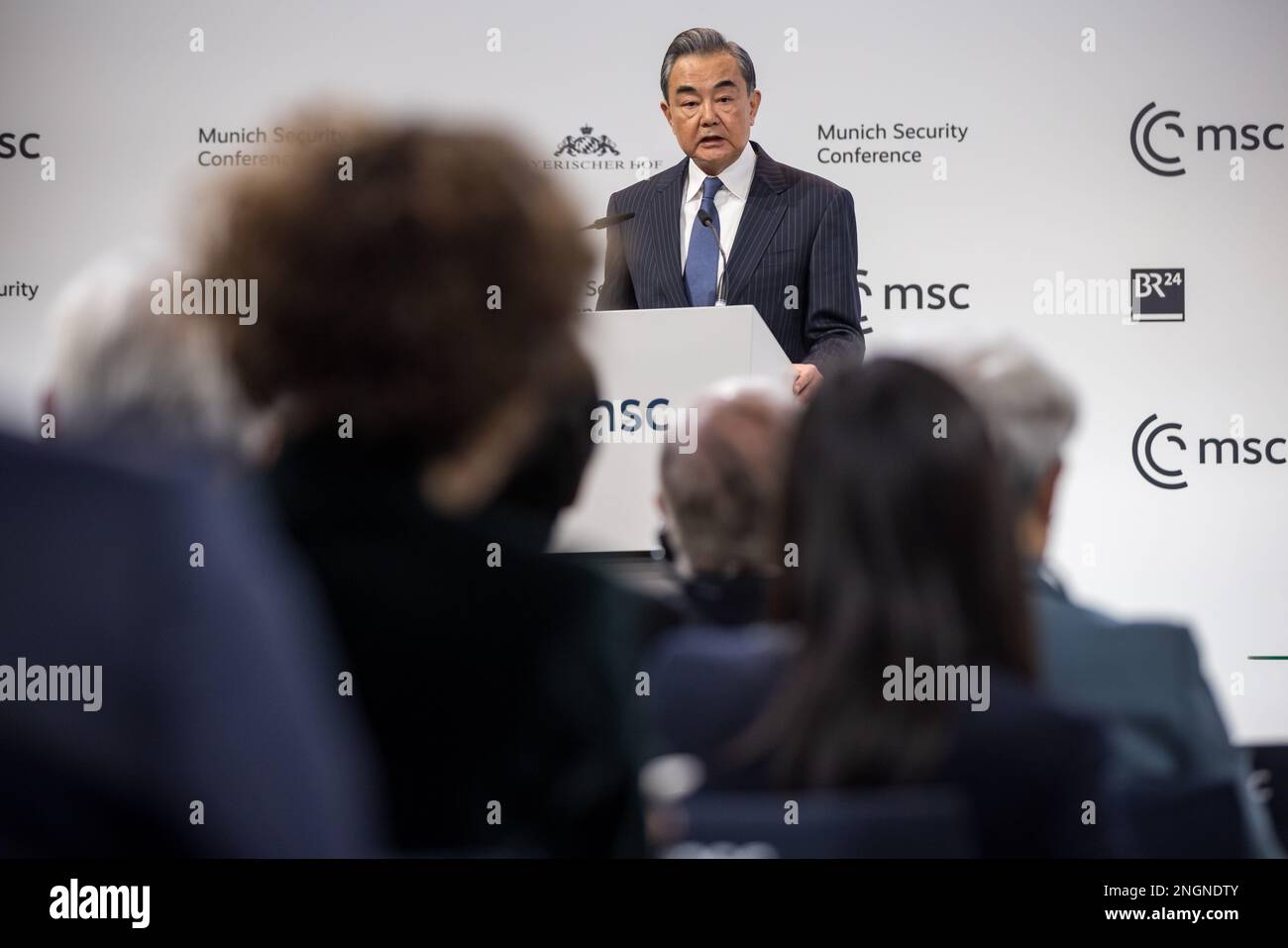 Munich, Germany. 18th Feb, 2023. Chinese Foreign Minister Wang Yi ...
