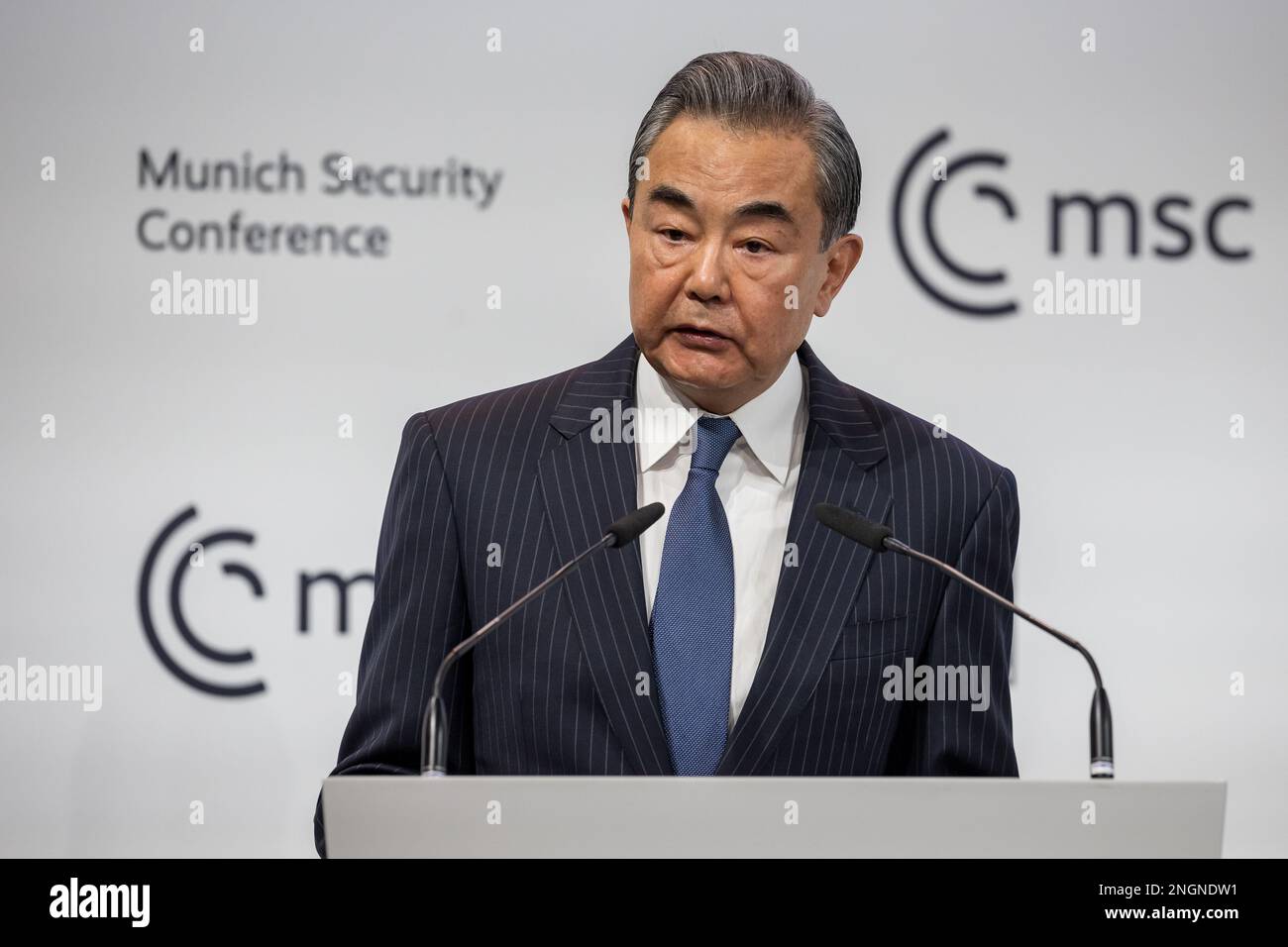 Munich, Germany. 18th Feb, 2023. Chinese Foreign Minister Wang Yi ...