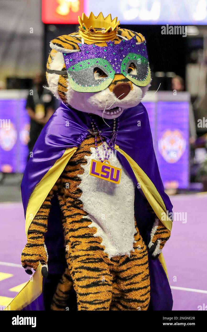 February 17, 2023: LSU's mascot Mike the Tiger walks the mat during ...