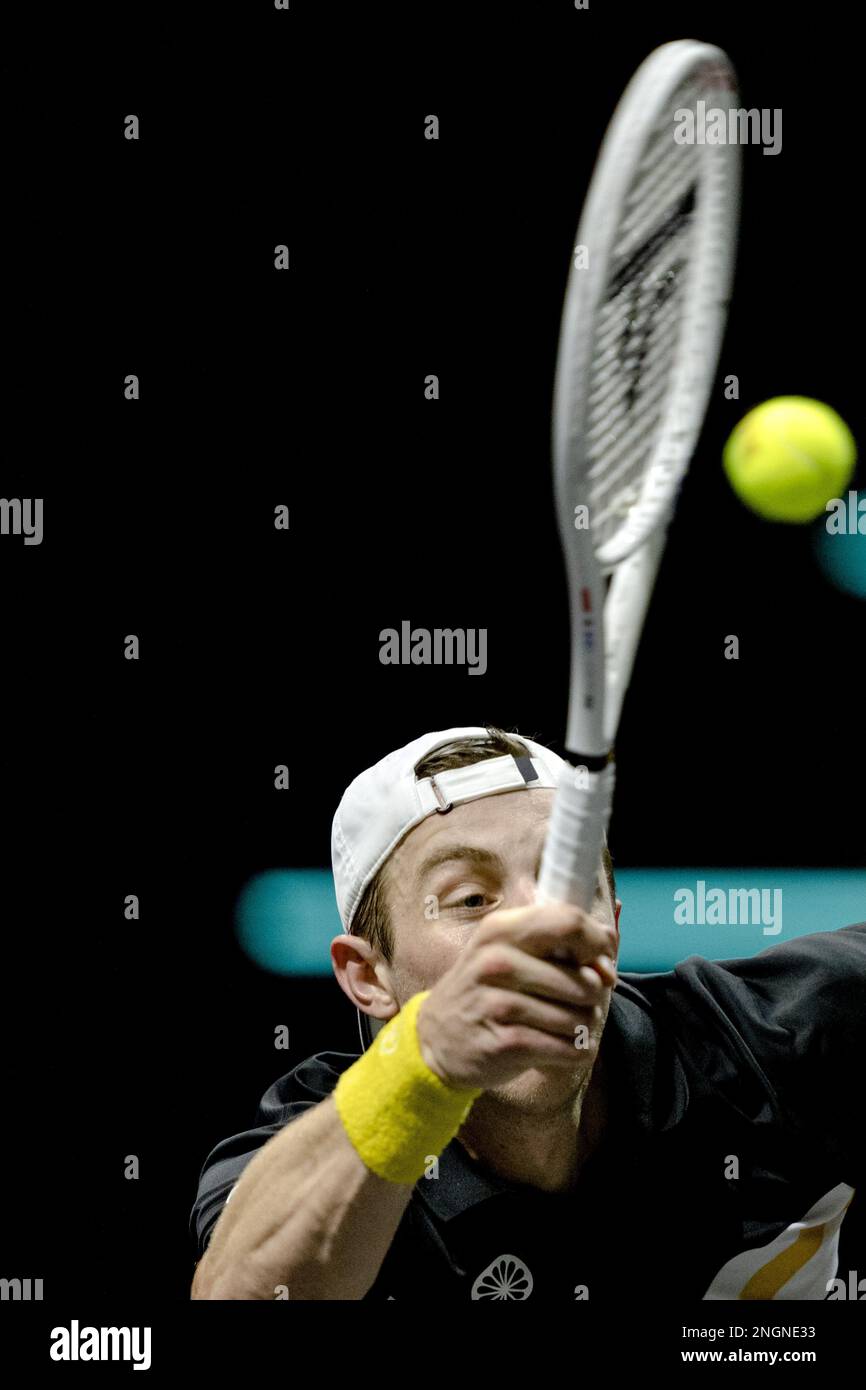 ROTTERDAM - Tallon Grepes (NED) in action against Jannik Sinner (ITA ...