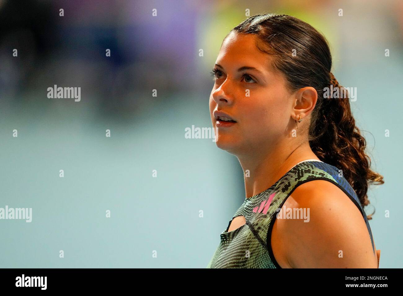 Zoe sedney competing on the 60m women hi-res stock photography and ...
