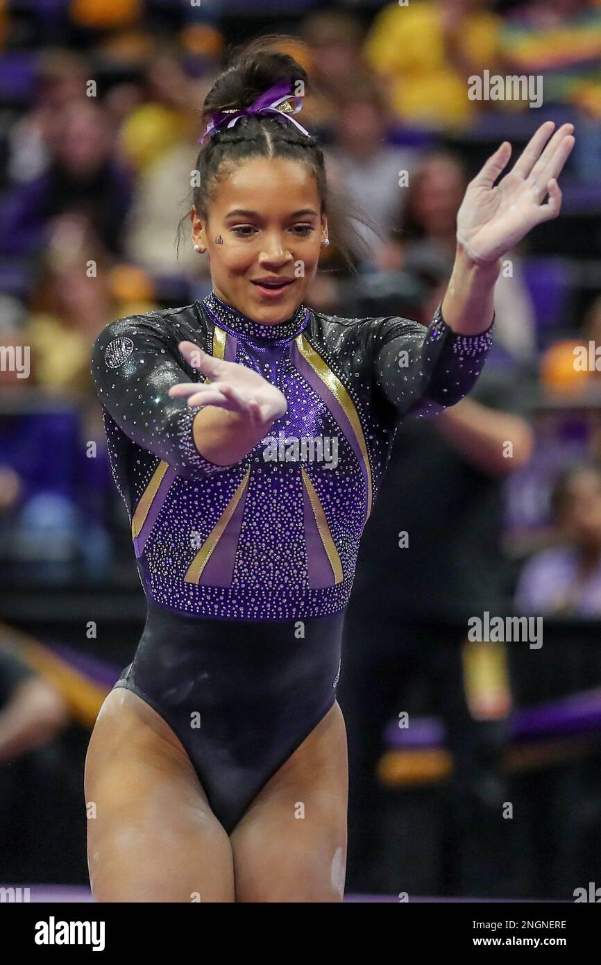 Baton Rouge, LA, USA. 17th Feb, 2023. LSU's Haleigh Bryant competes on ...