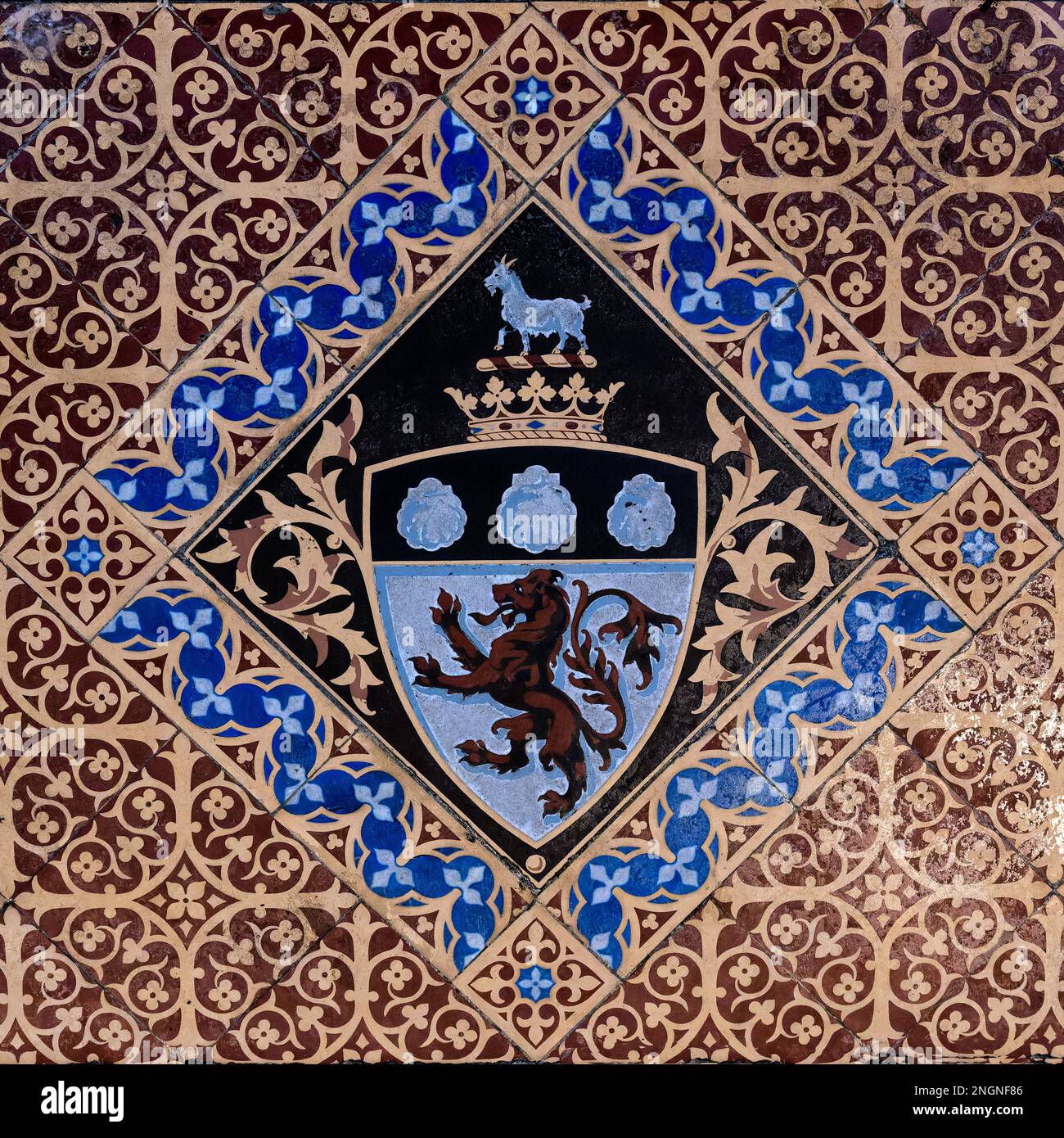 Medieval tile design at Ely Cathedral, Norfolk, England Stock Photo - Alamy