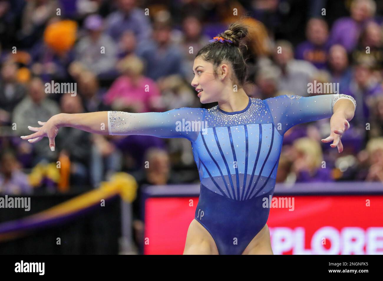 Baton Rouge, LA, USA. 17th Feb, 2023. Florida's Kayla Dicello competes ...
