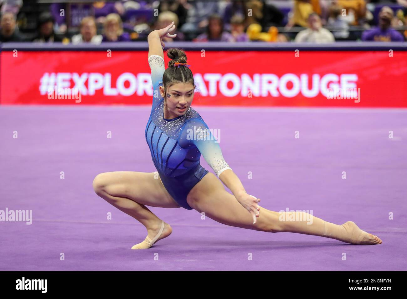 Baton Rouge, LA, USA. 17th Feb, 2023. Florida's Kayla Dicello competes ...