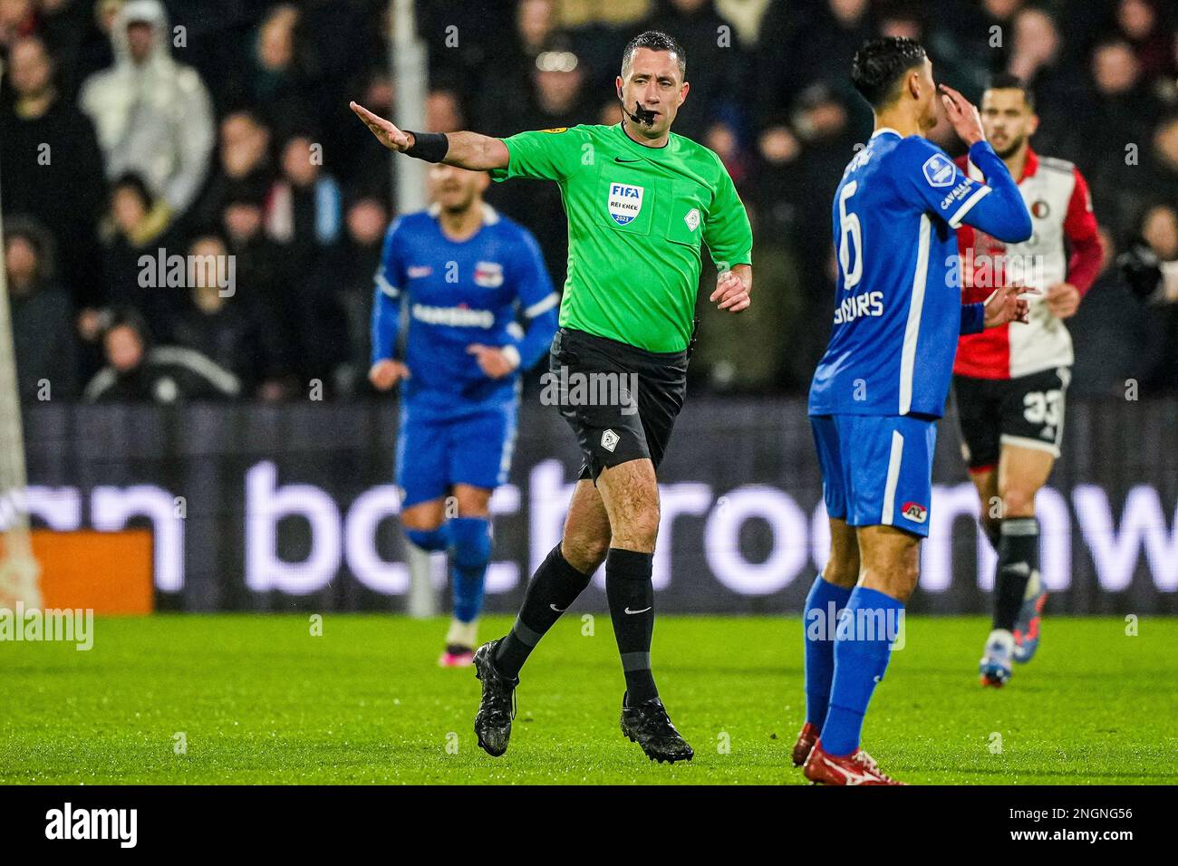 Rotterdam - Referee Dennis Higler during the match between Feyenoord v ...