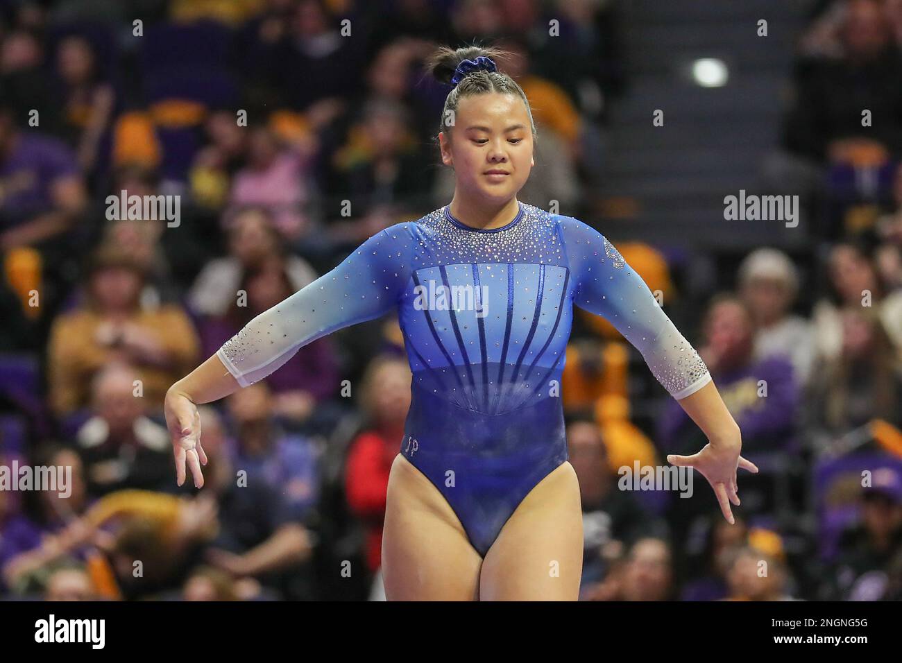 Baton Rouge, LA, USA. 17th Feb, 2023. Florida's Ellie Lazzari competes ...