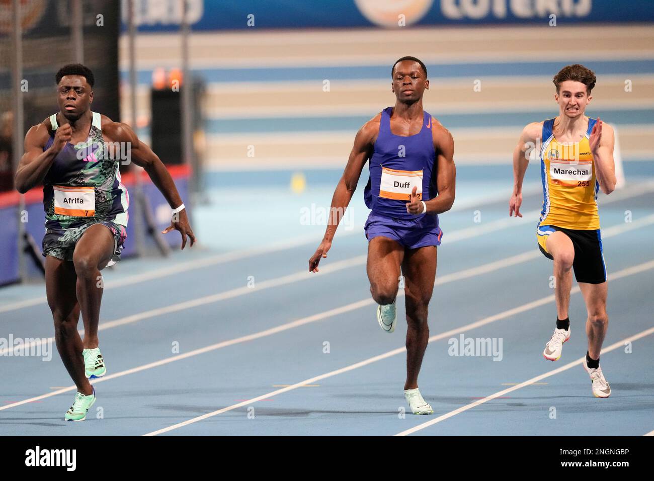 Niels marechal competing on the 60m men hi-res stock photography and ...