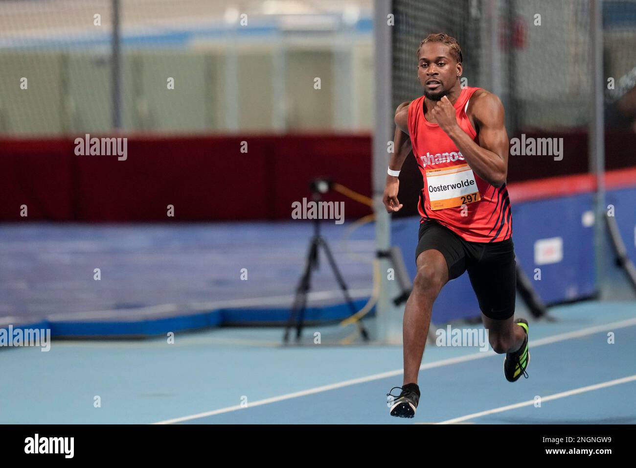 APELDOORN, NETHERLANDS - FEBRUARY 18: Keitharo Oosterwolde competing on ...