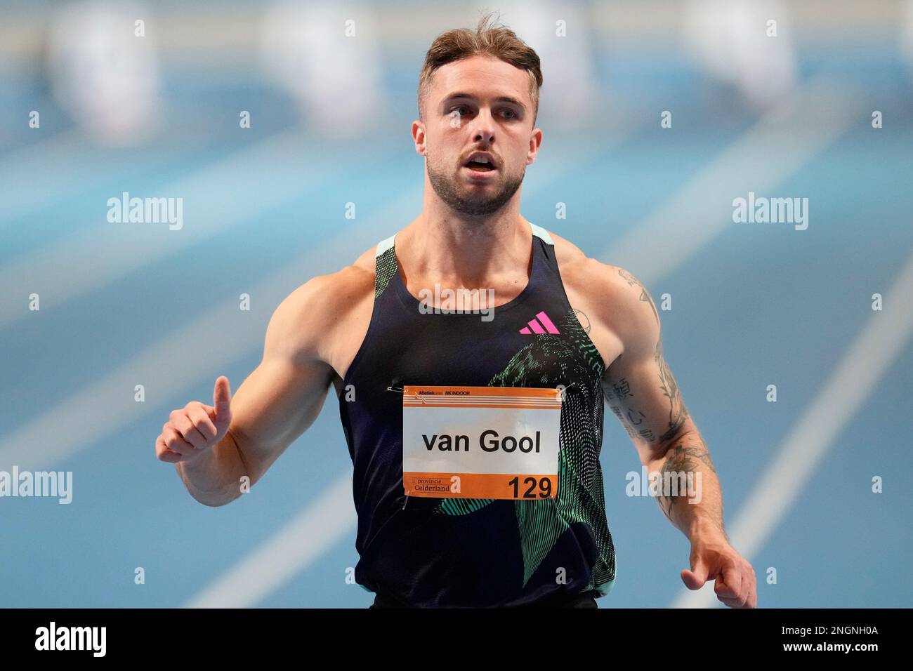 Joris van gool competing on the 60m men hi-res stock photography and ...