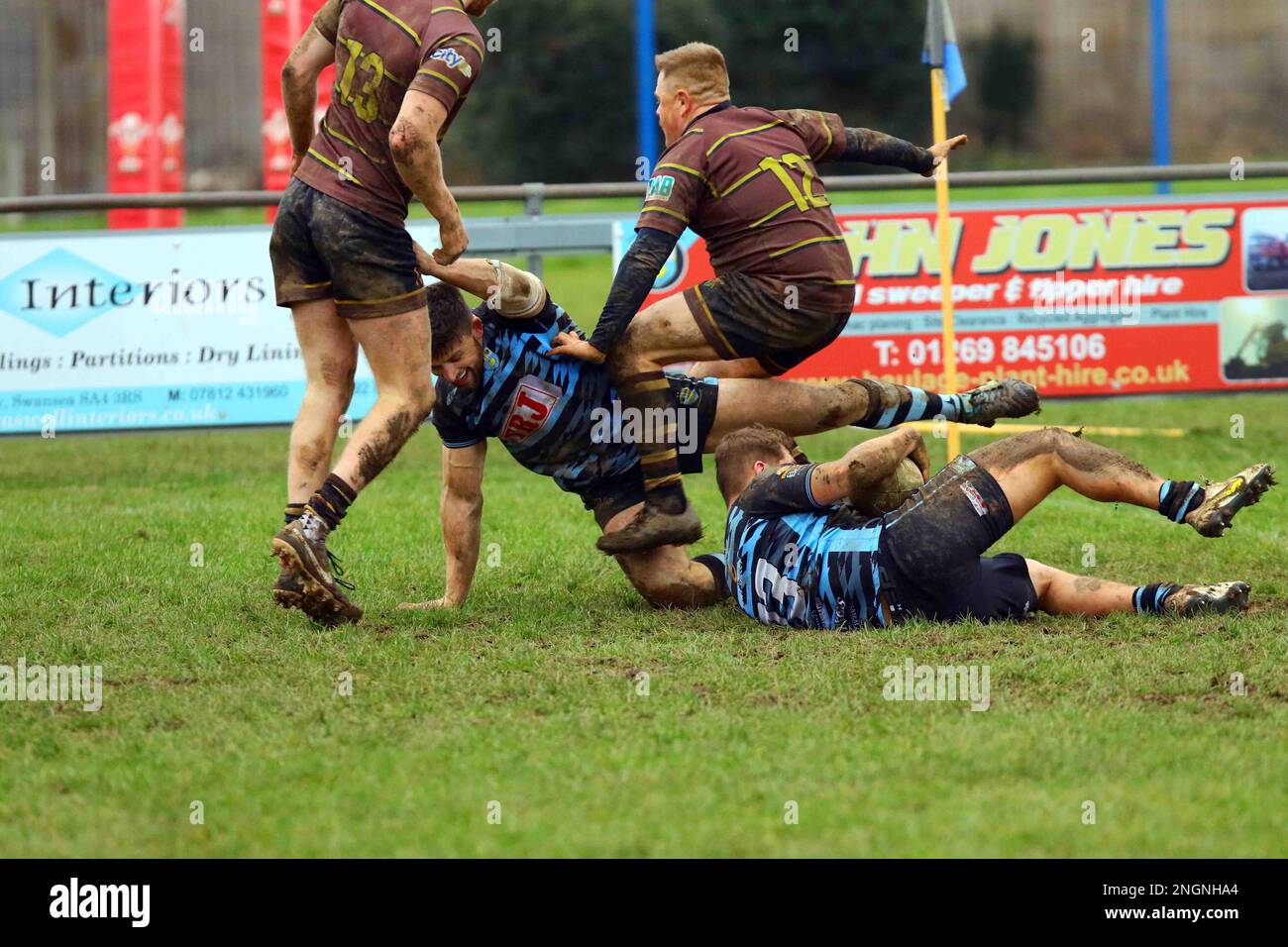 Ammanford RFC v St Joseph's RFC 2023 WRU Cup Stock Photo - Alamy