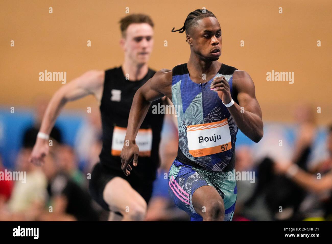 APELDOORN, NETHERLANDS - FEBRUARY 18: Raphael Bouju competing on the ...