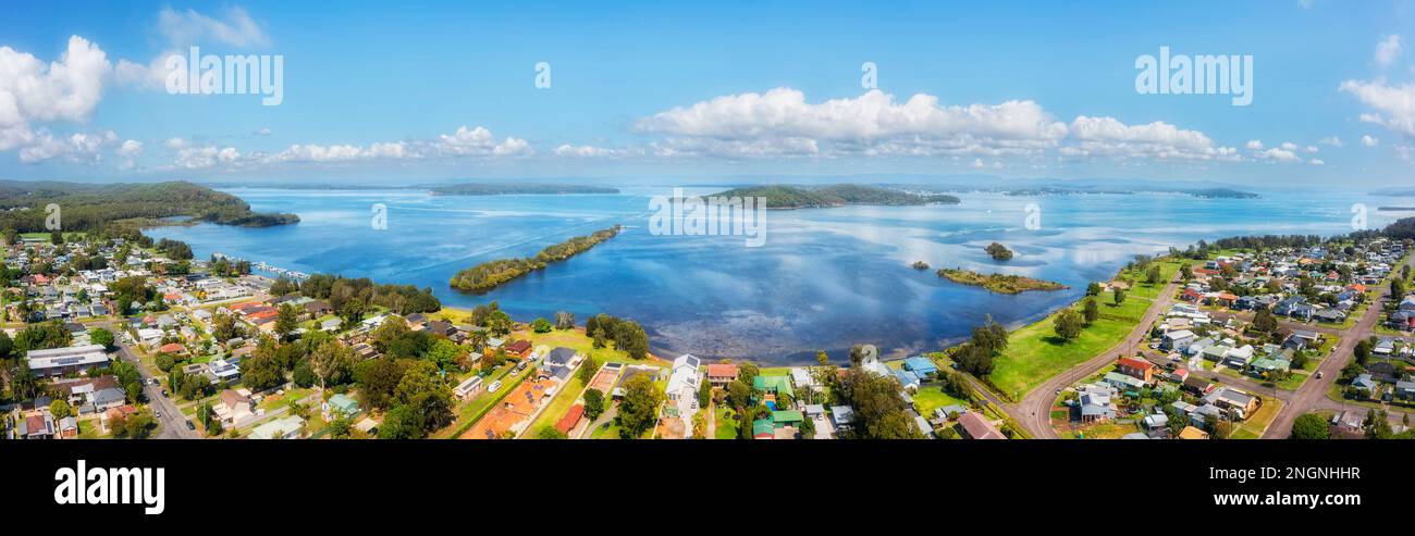 Lakeshore waterfront in Swansea regional town on Lake Macquarie and ...