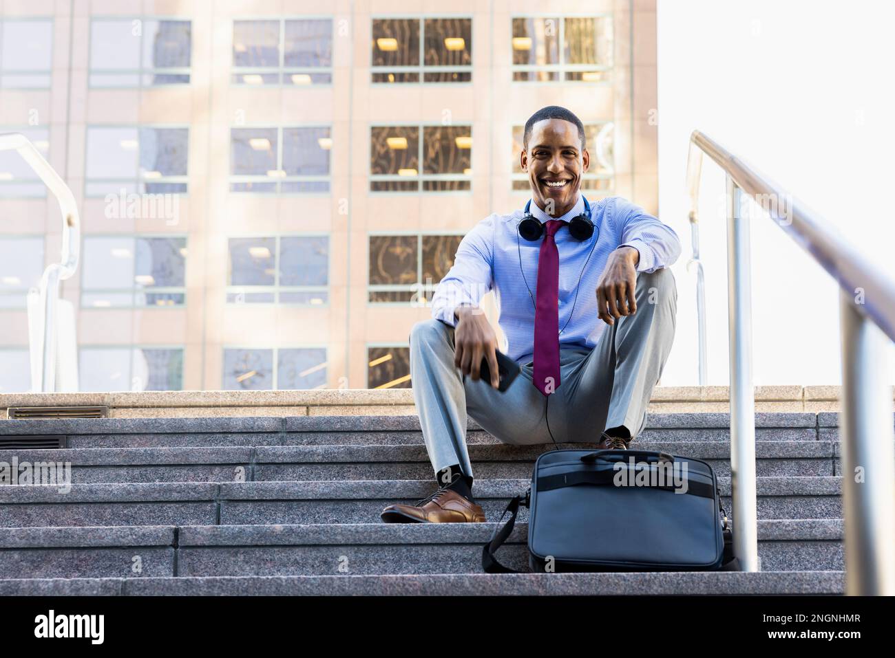 Handsome male african american business man CEO in a stylish corporate ...
