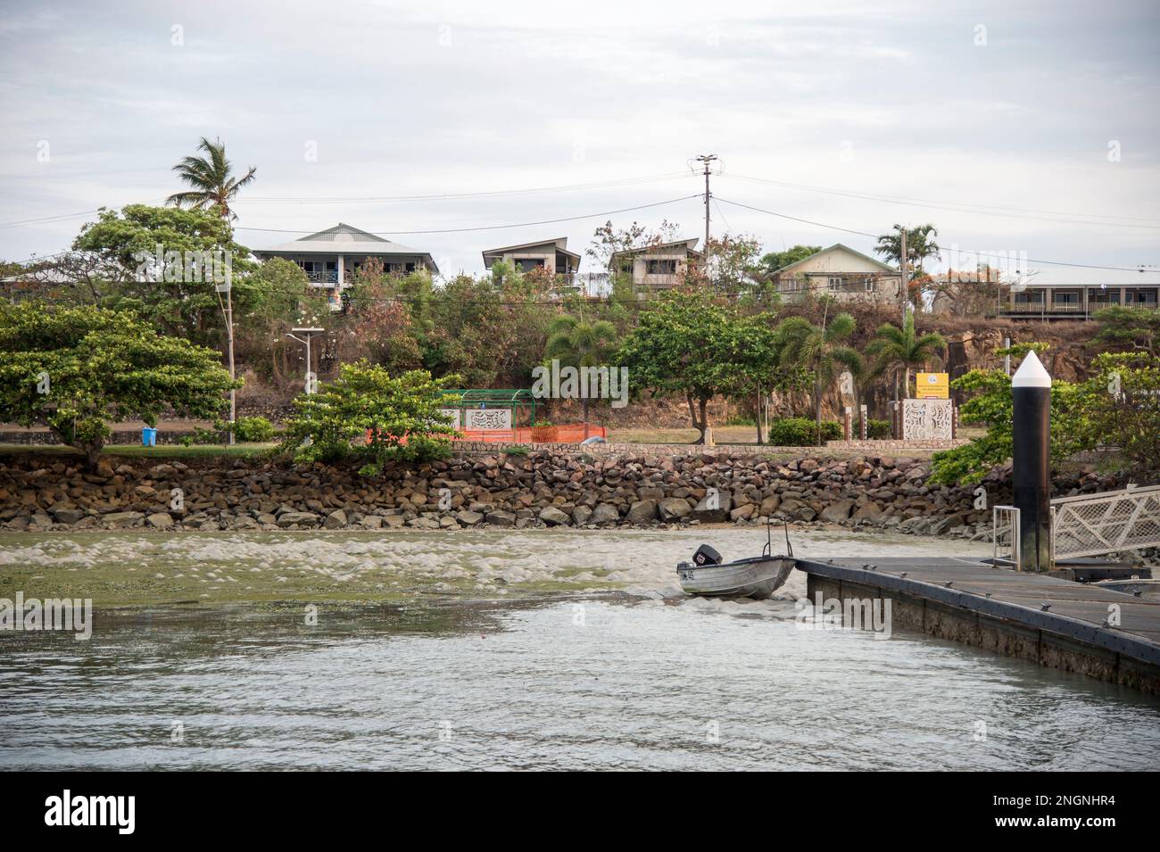 View from jetty towards the township on Thursday Island, in the Torres ...