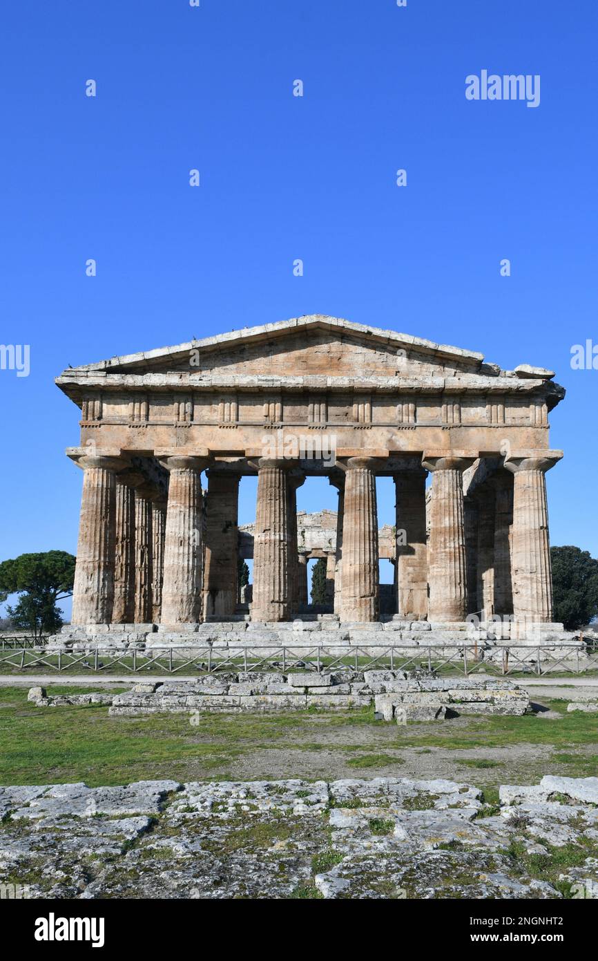 Architecture of an ancient Greek temple in the archaeological park in ...