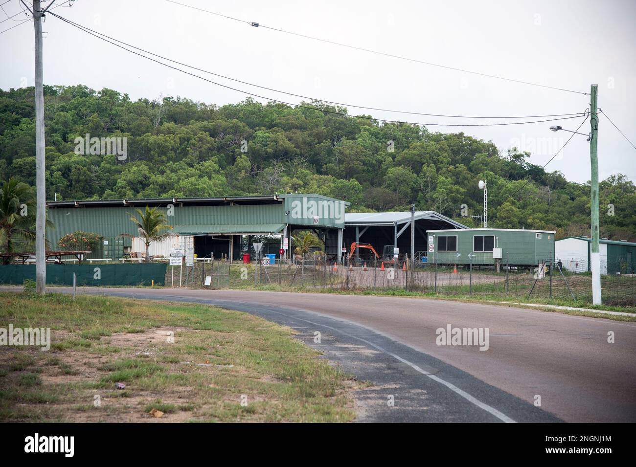 Waste transfer station on Thursday Island, in the Torres Strait, north ...