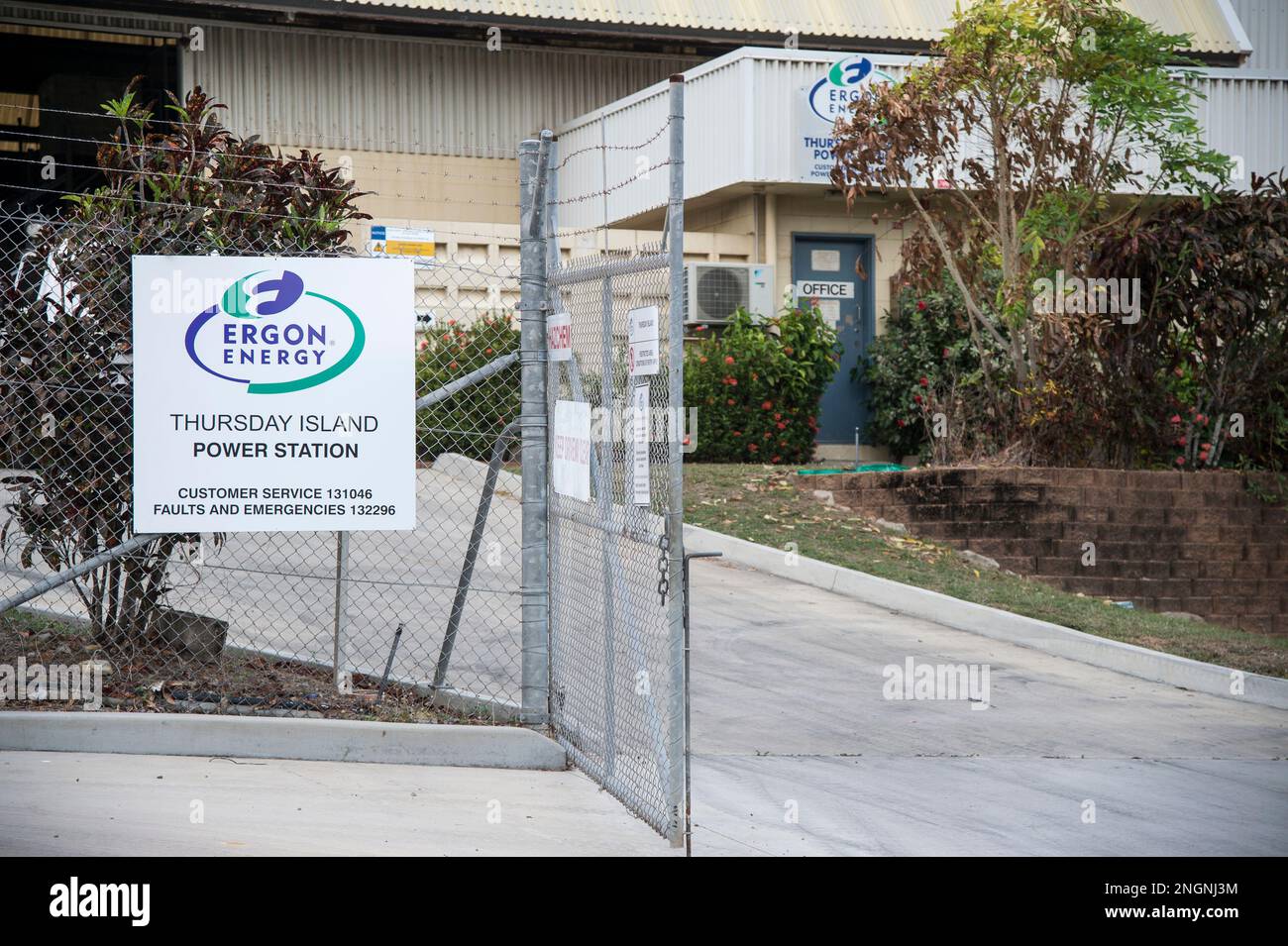 Power station on Thursday Island, in the Torres Strait, north ...