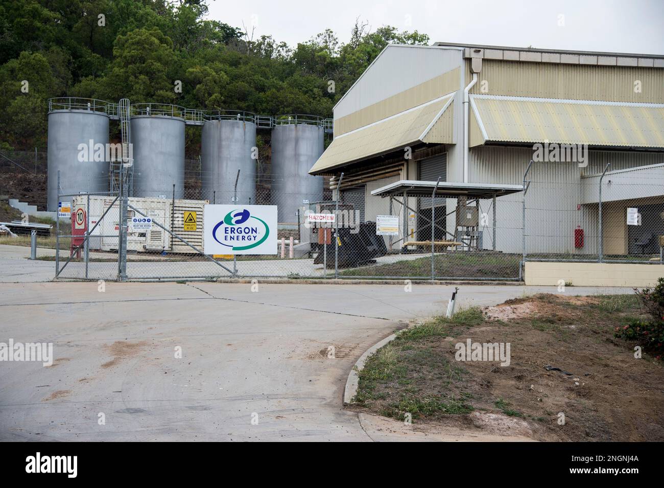 Power station on Thursday Island, in the Torres Strait, north ...
