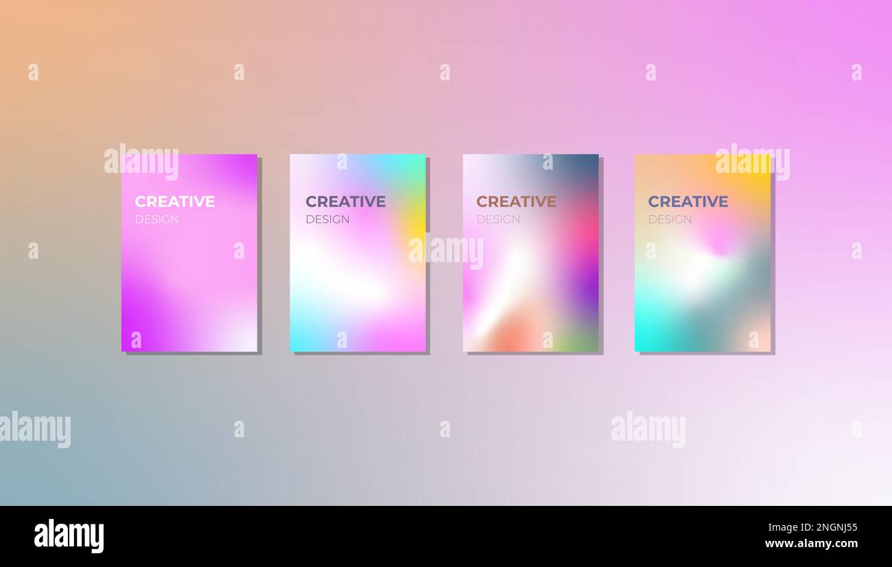 Minimal brochure design. Colorful free gradients Stock Vector Image ...