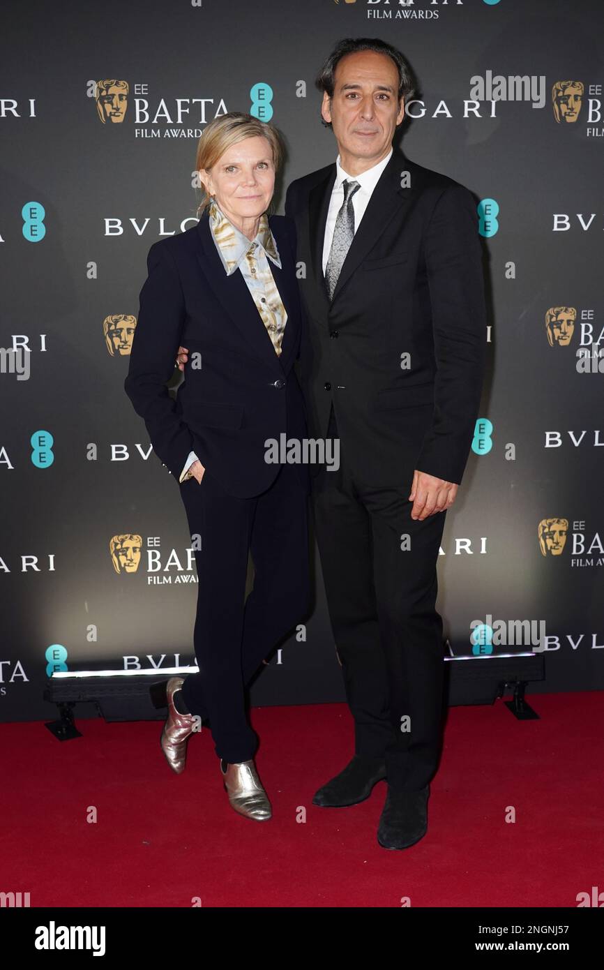 Dominique Lemonnier and Alexandre Desplat attending the BAFTA Nominees ...