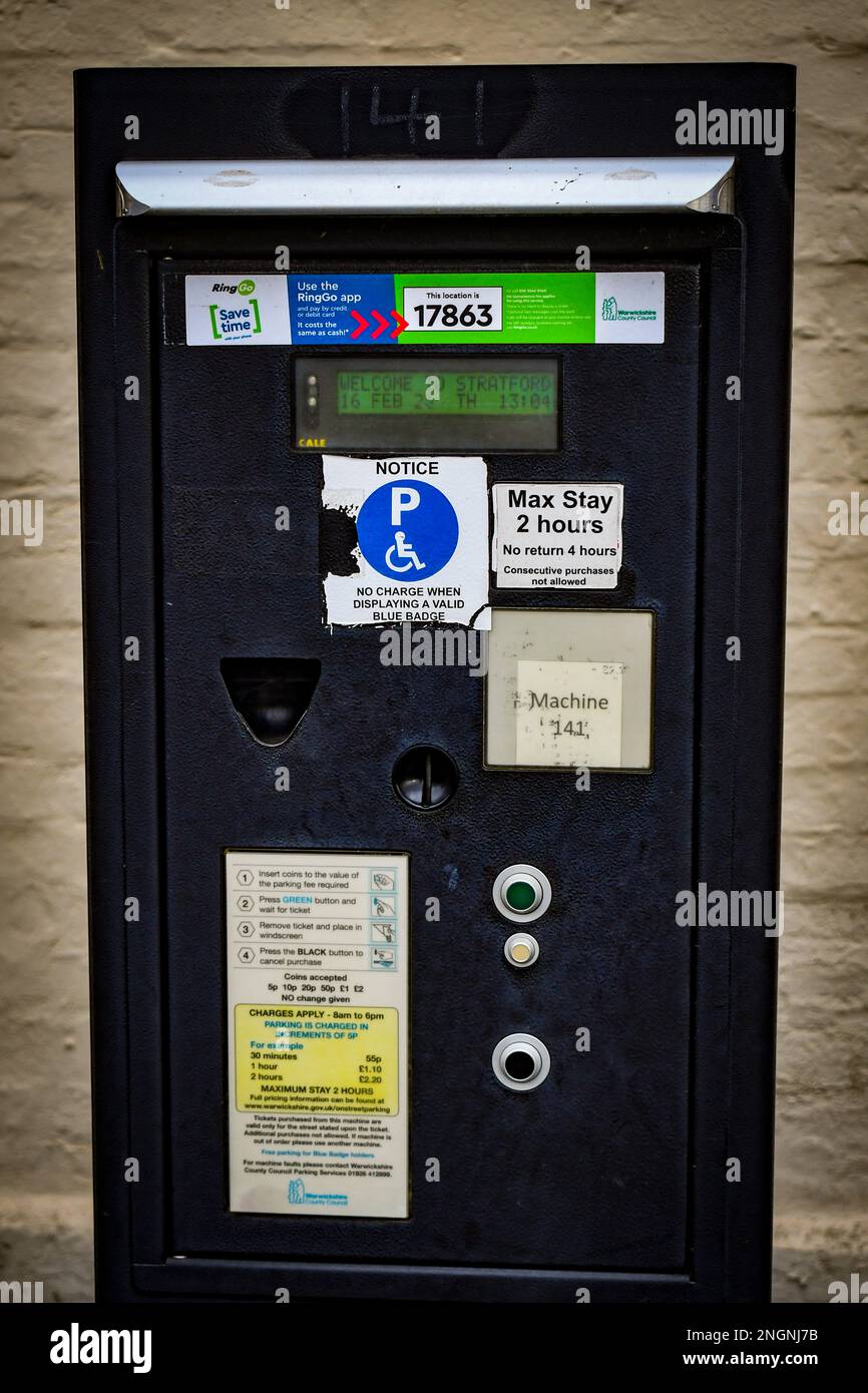 A boring old pan display parking metre Stock Photo - Alamy