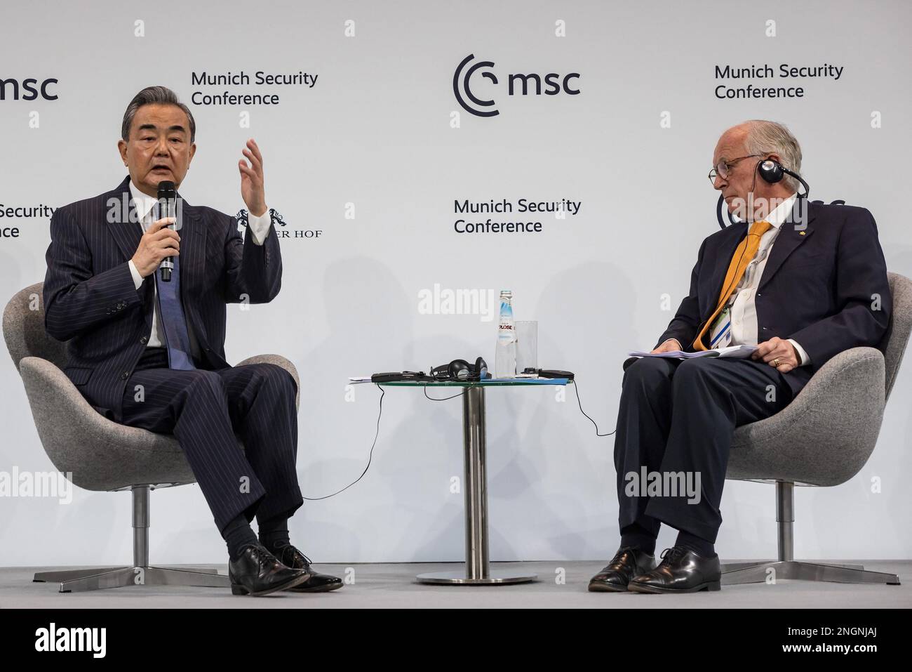 Munich, Germany. 18th Feb, 2023. Chinese foreign affairs Minister Wang ...