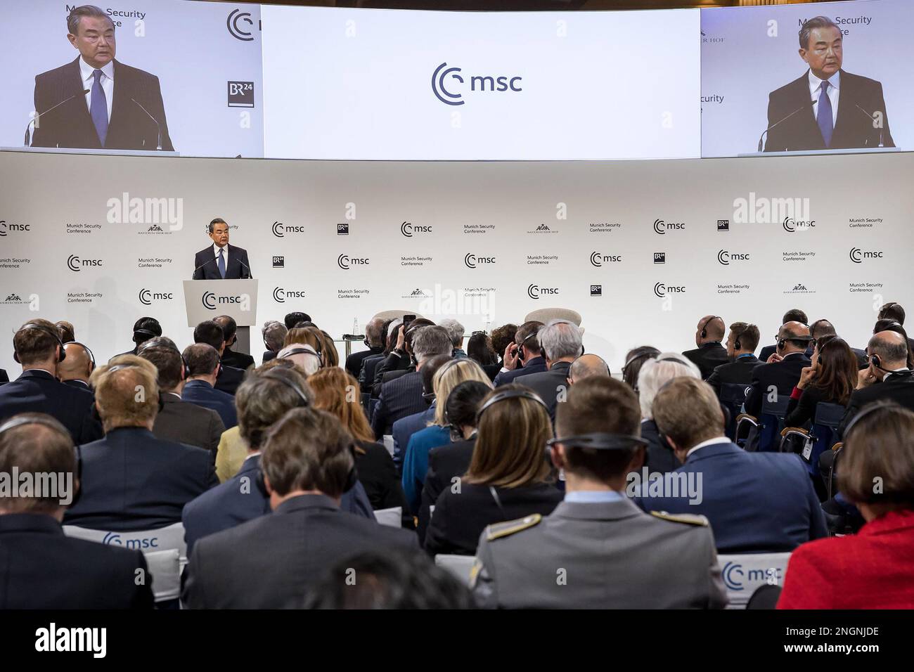 Munich, Germany. 18th Feb, 2023. Chinese foreign affairs Minister Wang ...