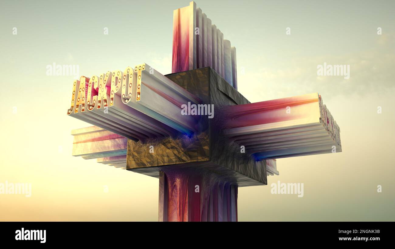 A 3D Illustration of an artistic rendition of an art installation of an ...